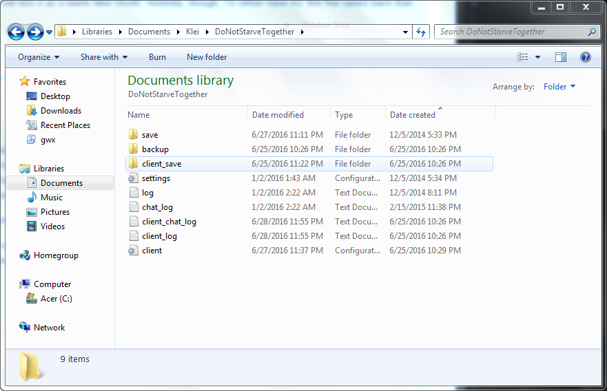 All of my files are gone. - Don't Starve Together - Klei Entertainment ...