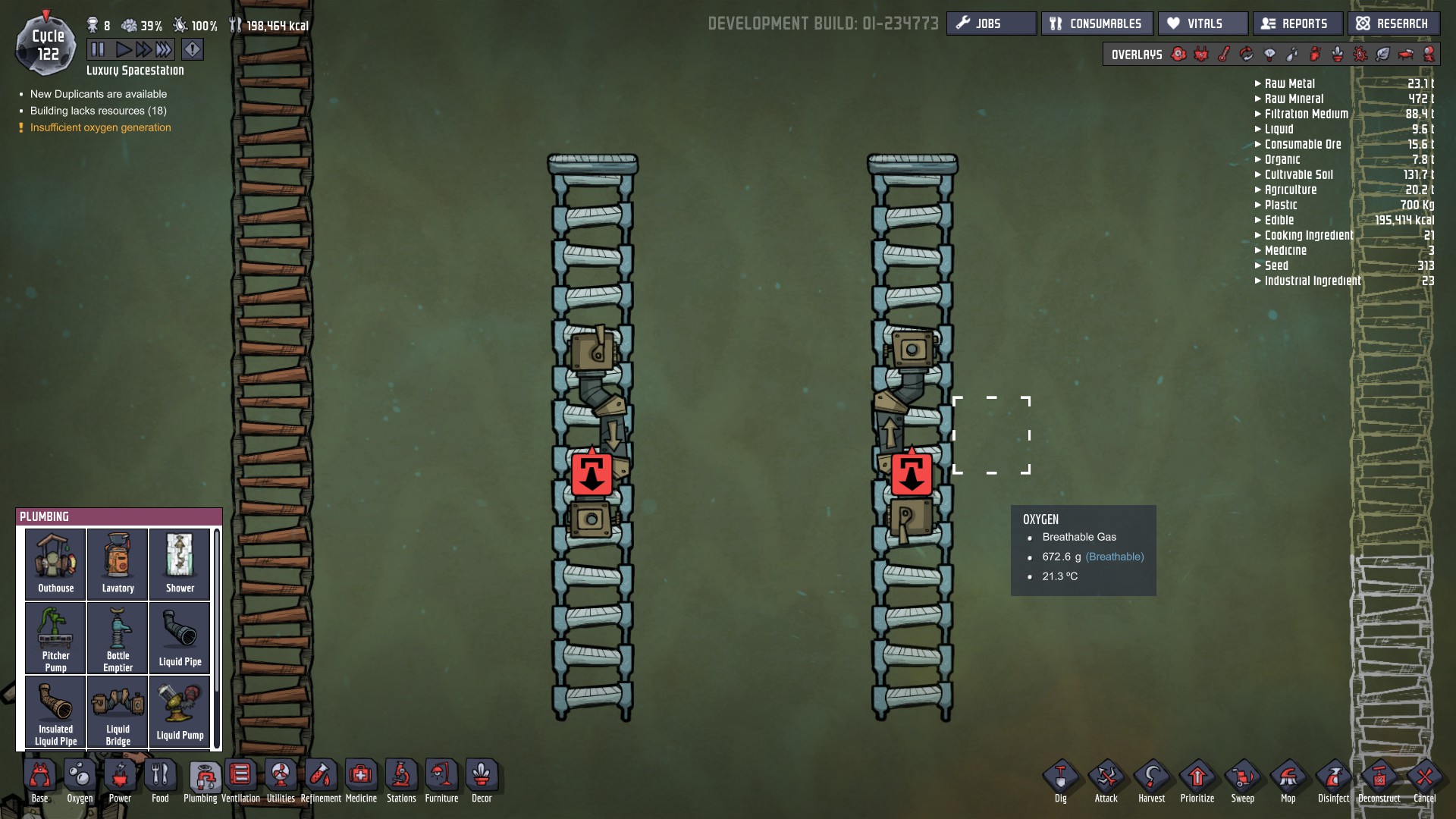 Liquid bridge is displayed on top of plastic ladder. - Oxygen Not ...