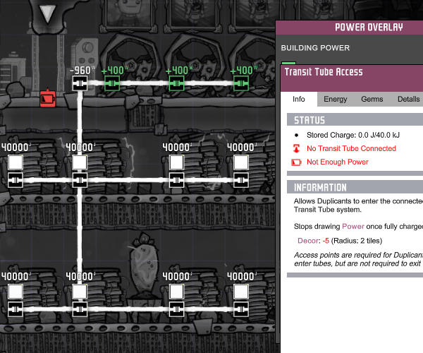 How should/can you power a Transit Tube Access? - [Oxygen Not Included ...