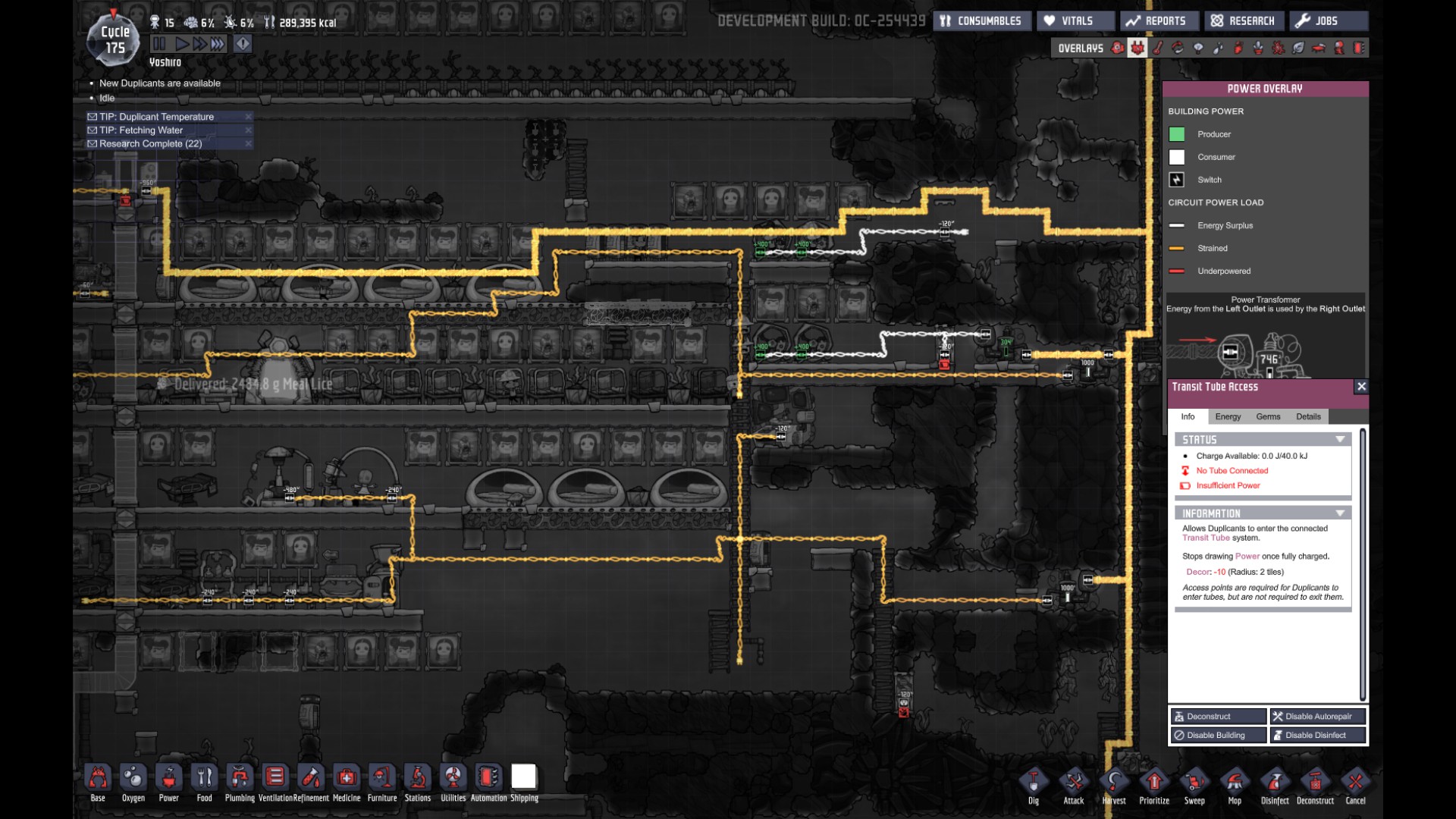 Power issue drawing to tube transit access - Oxygen Not Included - Klei ...