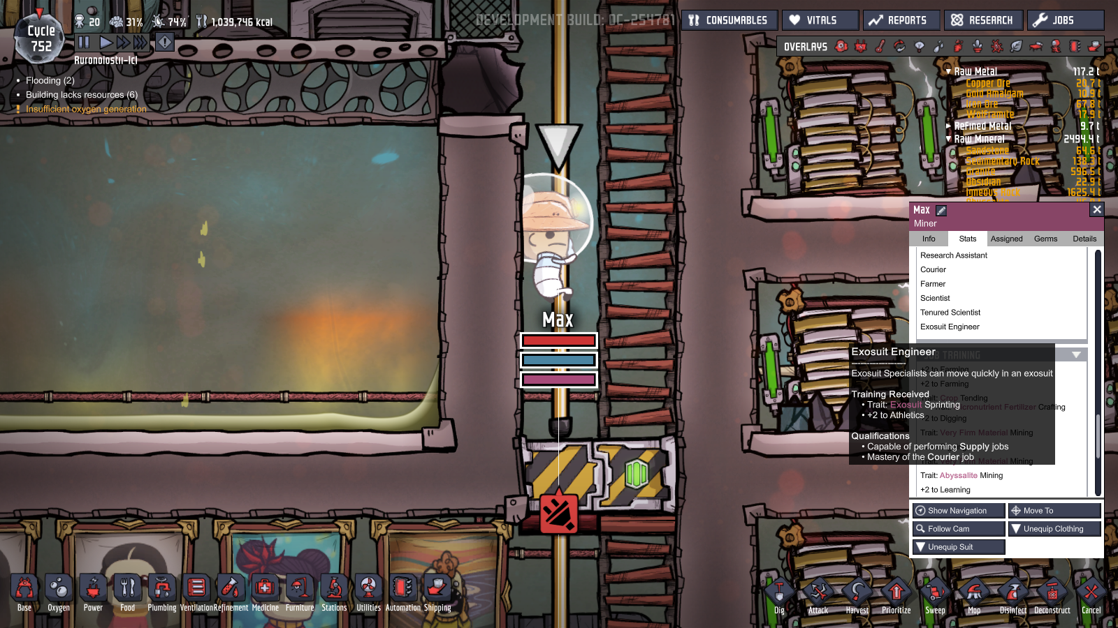 Exosuit Sprinting trait not carrying over, gofer job giving athletic ...