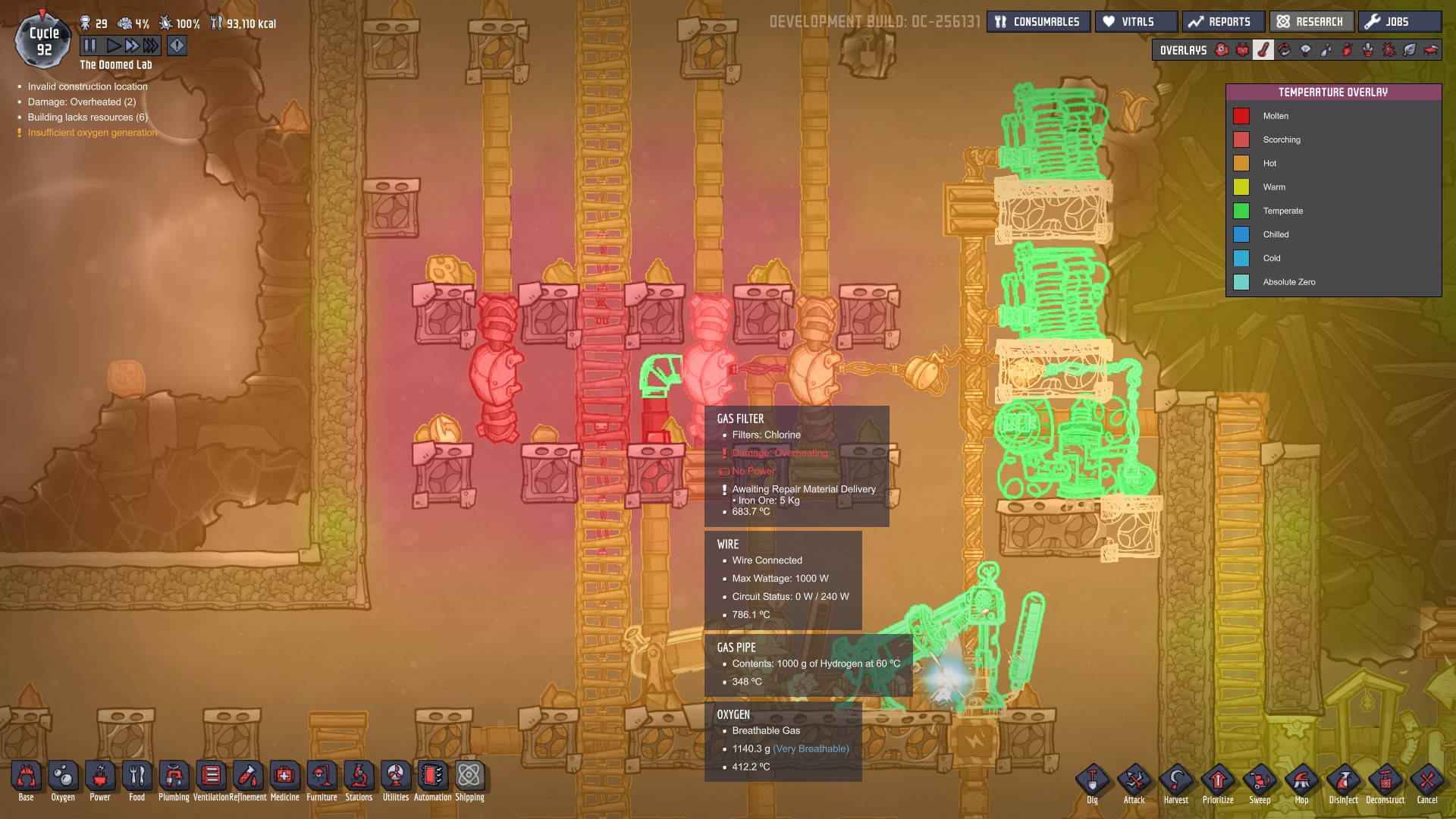 Gas filters producing extreme temperatures. - Oxygen Not Included ...