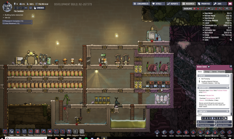 No sand delivered to Water Sieve - Oxygen Not Included - Klei ...