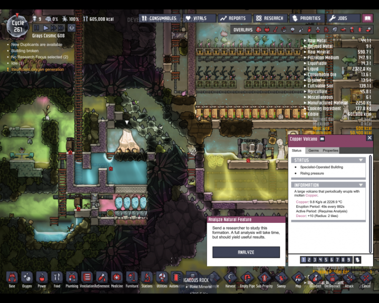 Simple guide for excavating volcanoes for metal - [Oxygen Not Included ...