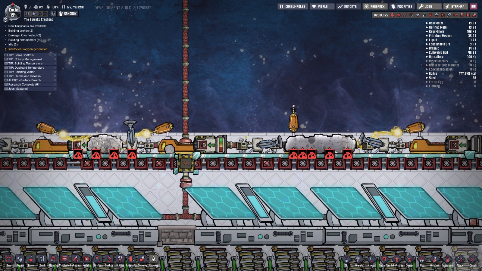 Solar energy builds on the surface - [Oxygen Not Included] - General ...