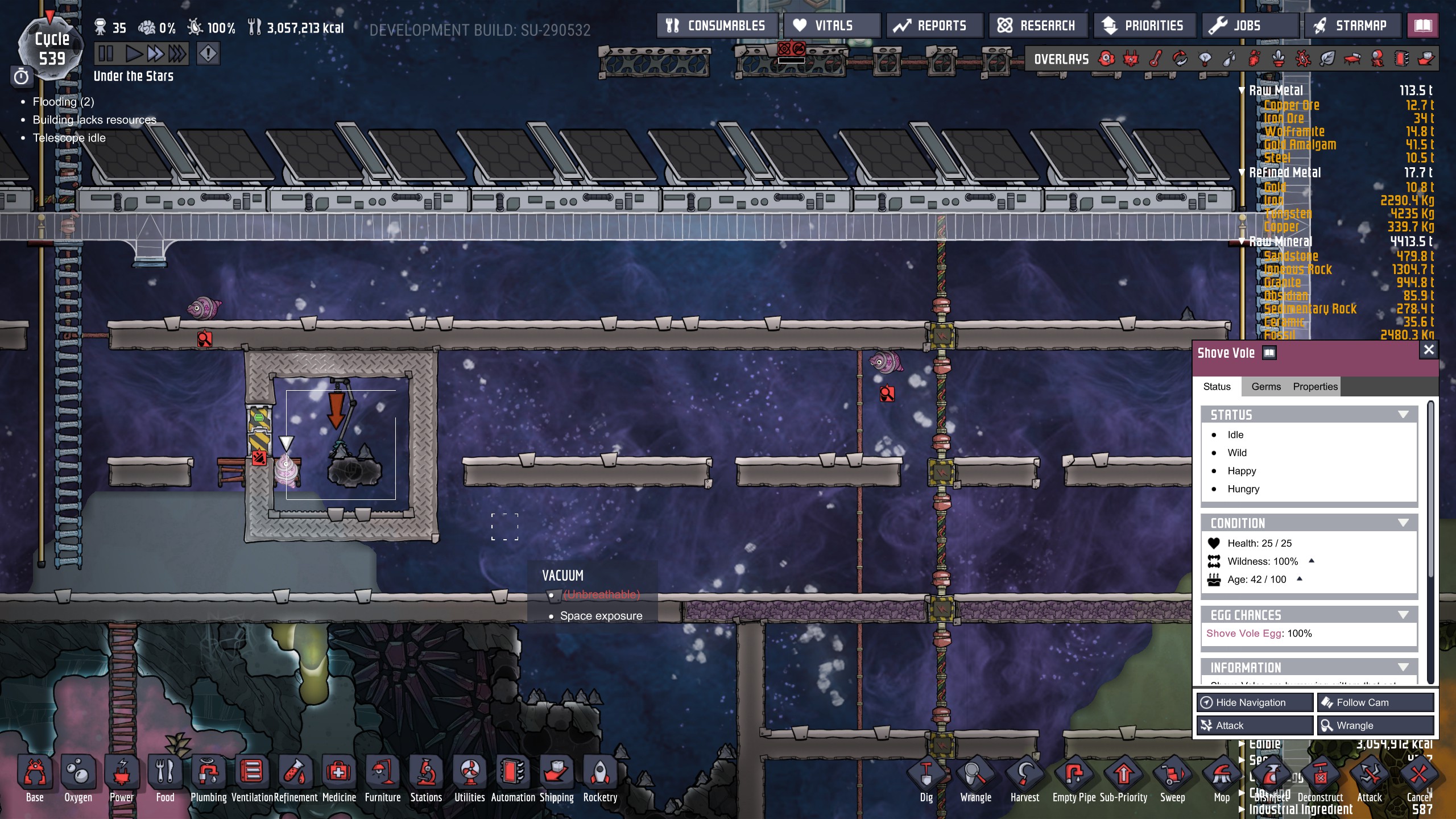 Shove Vole pathing breaks the game - [Oxygen Not Included] - General ...