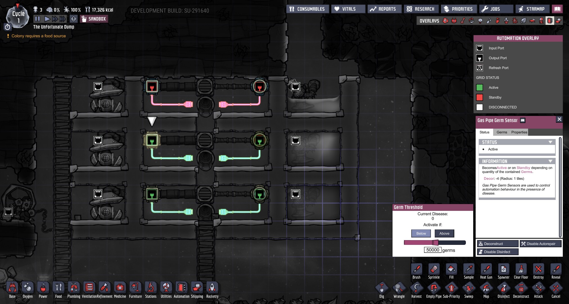 Gas Pipe Germ Sensor BUGGED! - Oxygen Not Included - Klei Entertainment ...