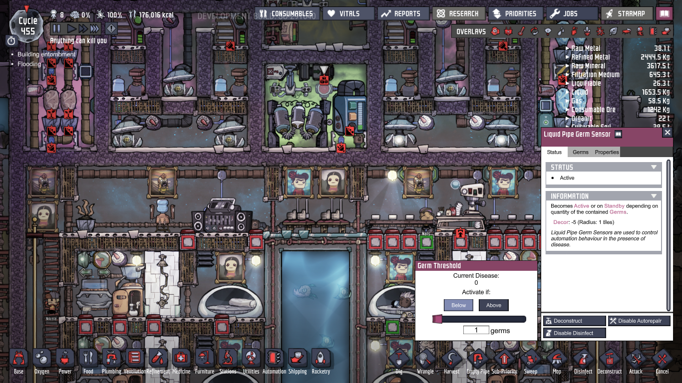 Germ sensor don't deactivate - Oxygen Not Included - Klei Entertainment ...
