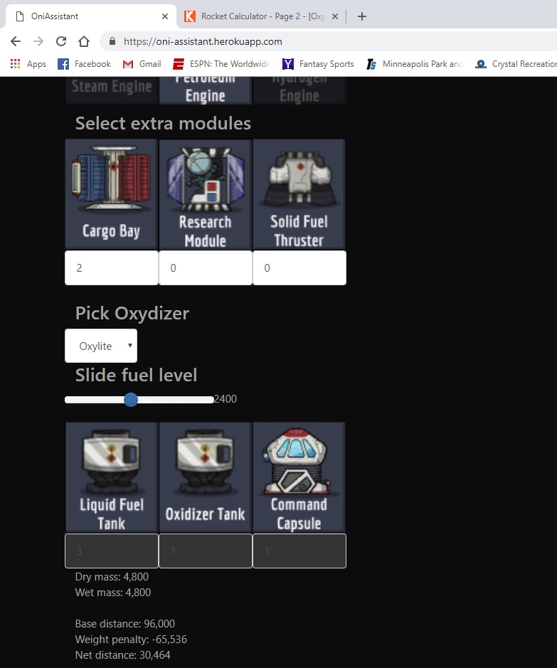 Rocket Calculator - Page 2 - [Oxygen Not Included] - General Discussion ...