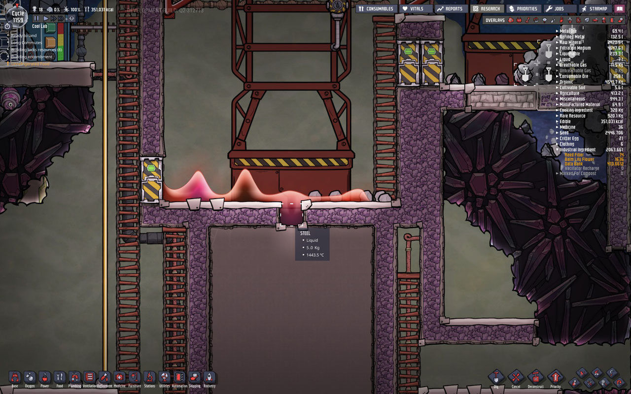 Rocket exhaust and a magma mishap - [Oxygen Not Included] - General ...
