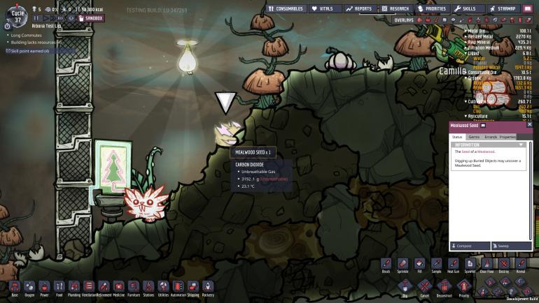 Pip try to plant seed next to arbor tree - Oxygen Not Included - Klei ...