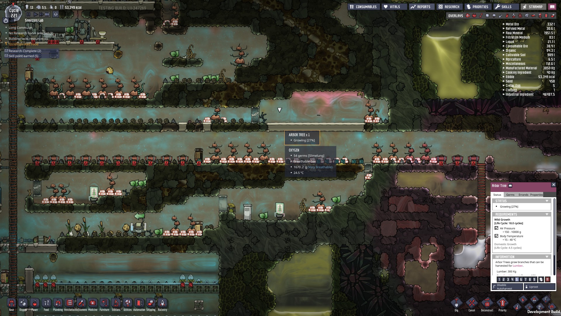 Dying arbor trees leave floating branches - Oxygen Not Included - Klei ...