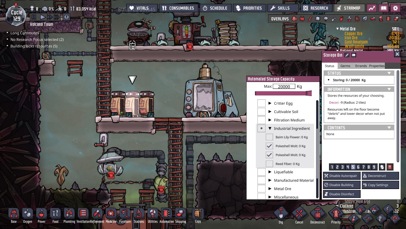 Pokeshell storage - Oxygen Not Included - Klei Entertainment Forums