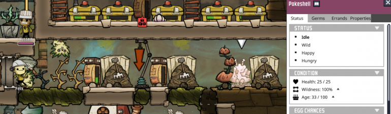 pokeshell get mad on old age? - [Oxygen Not Included] - General ...