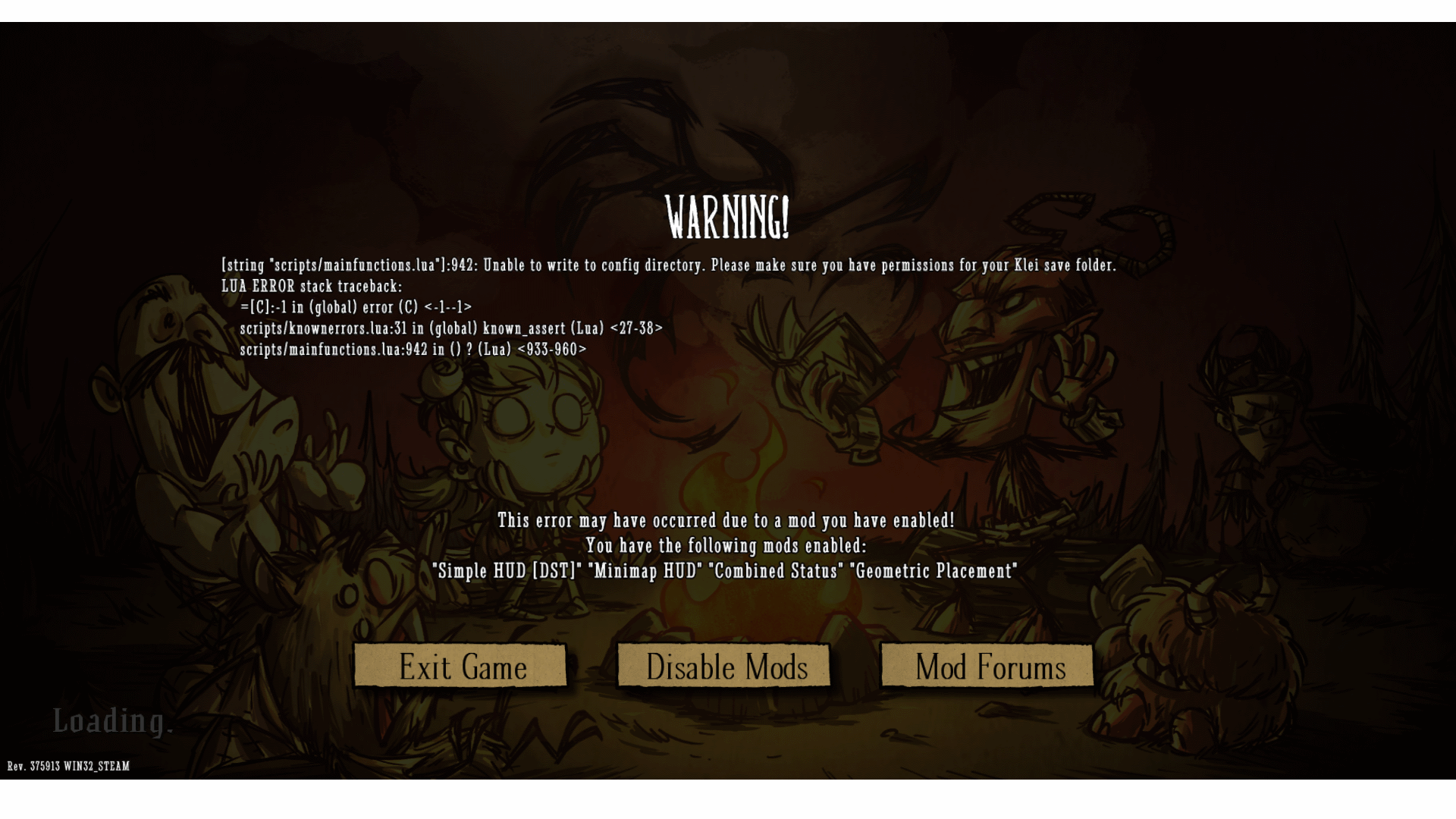 Main menu and other serious problem - Don't Starve Together - Klei ...