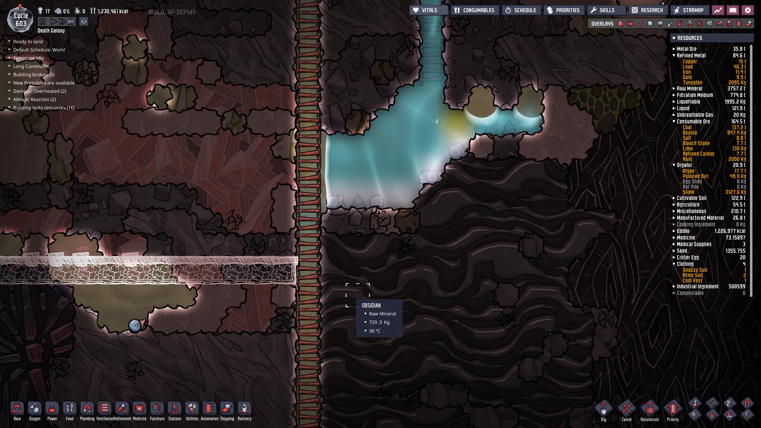 Stacking liquid and breaking tiles - Oxygen Not Included - Klei ...