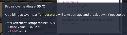 Overheat Temperature Calculation Error? - Oxygen Not Included - Klei ...