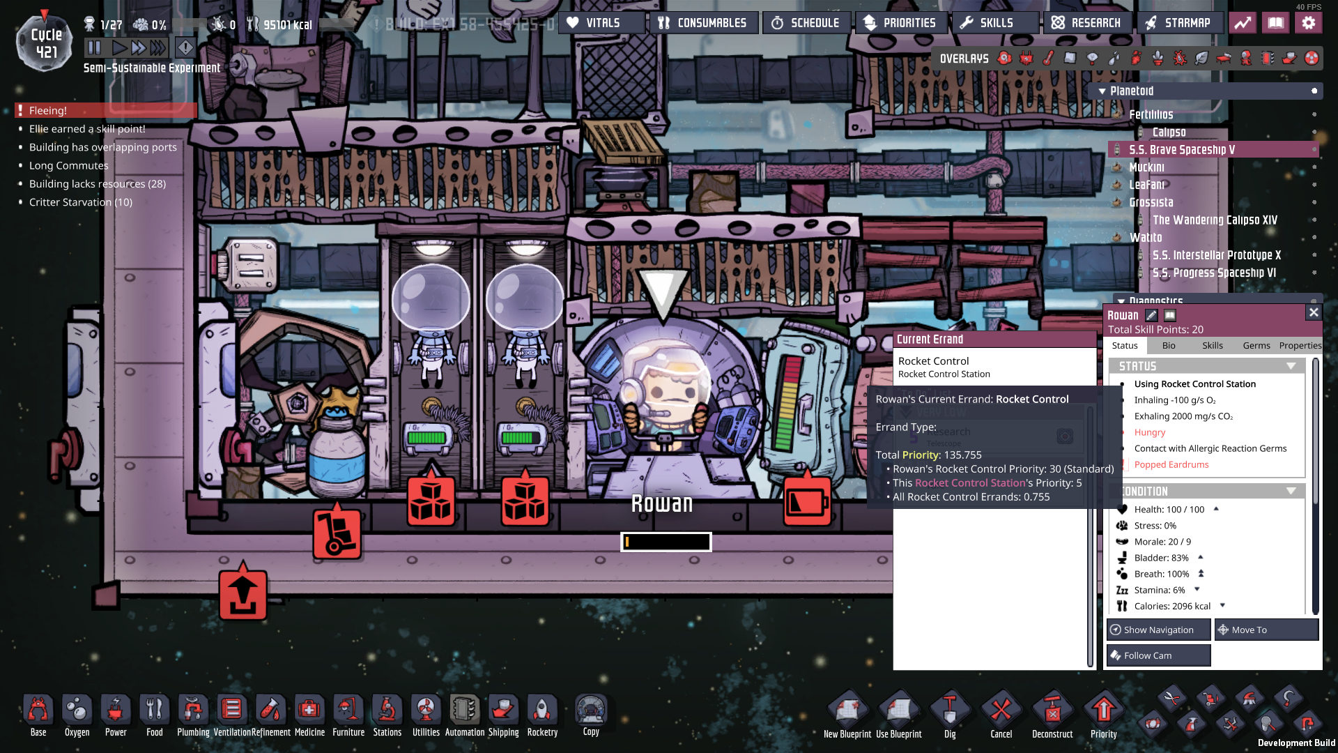 Pilot dupes ignore Rocketry priority setting - Oxygen Not Included ...