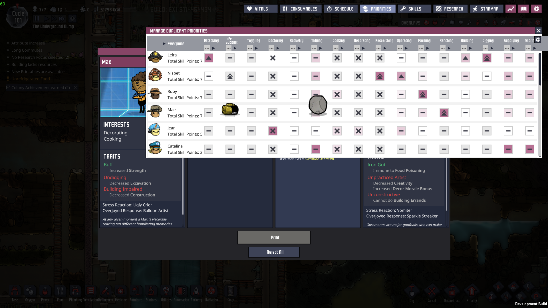 Layering issue with priorities and printing pod - Oxygen Not Included ...