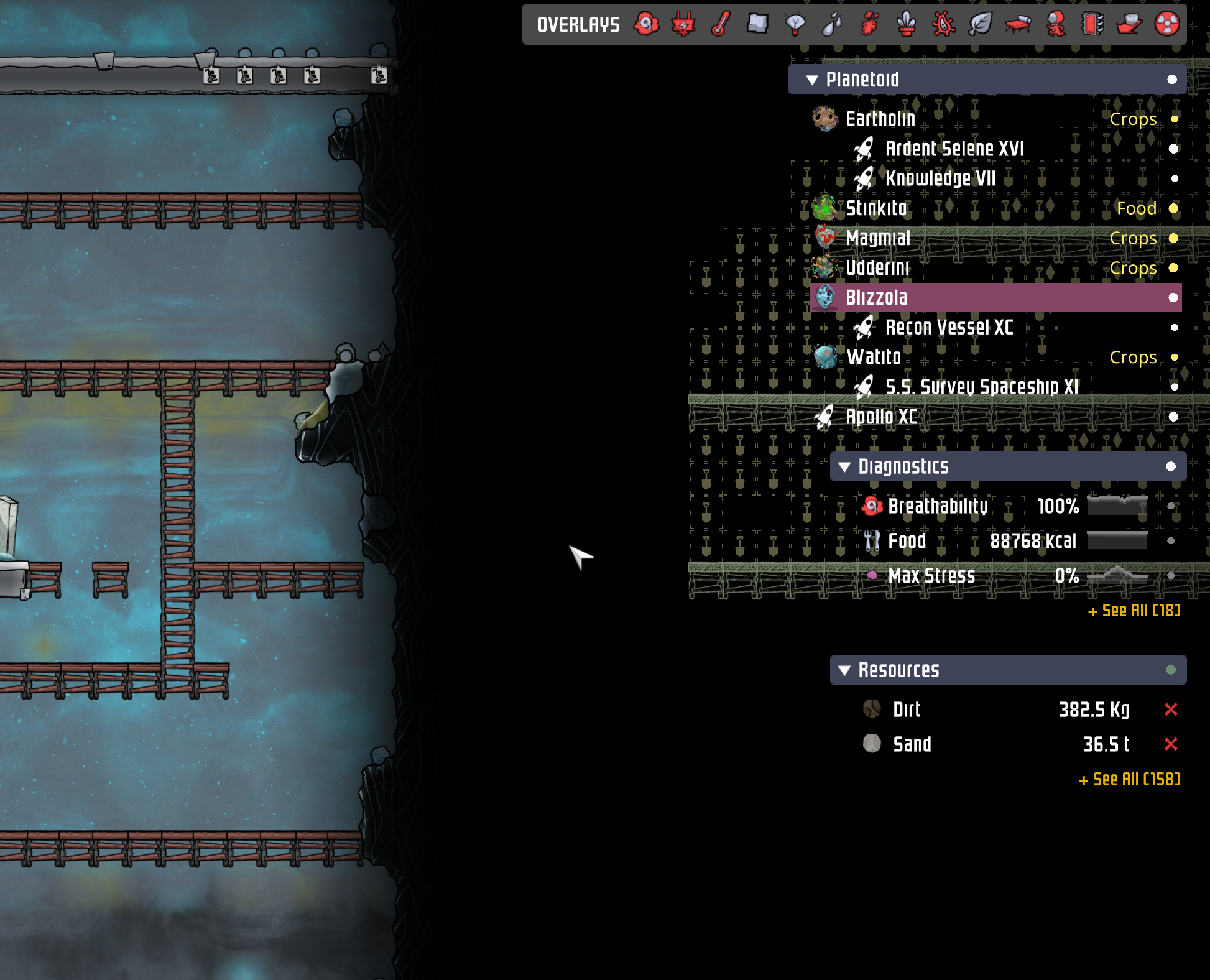 Phantom Queued up dig tiles stay on screen - Oxygen Not Included - Klei ...