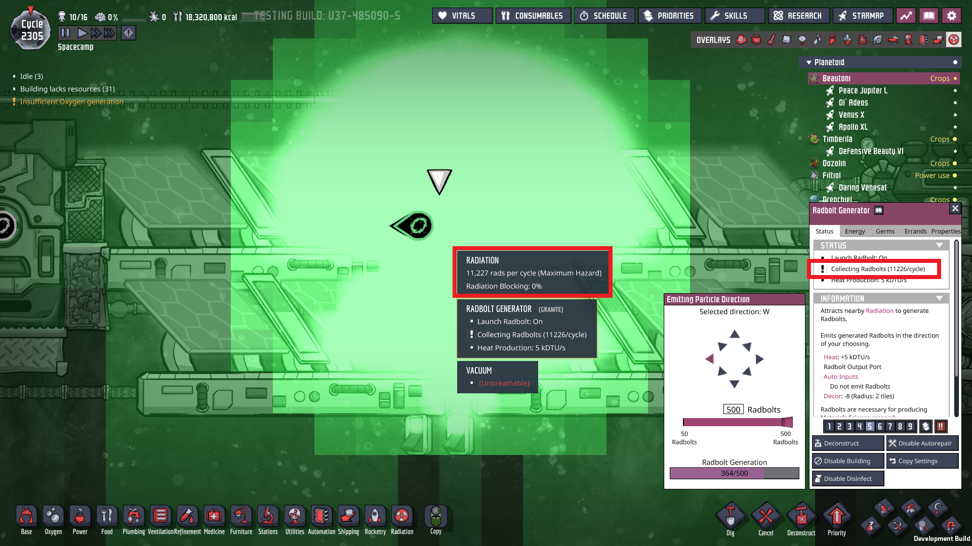 Radbolt gens displaying wrong number of rads/cycle collected - Oxygen ...
