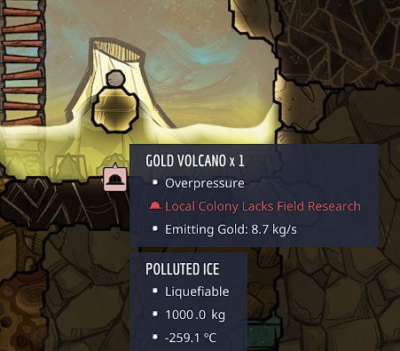 Gold volcano ice spawning - [Oxygen Not Included: Spaced Out ...