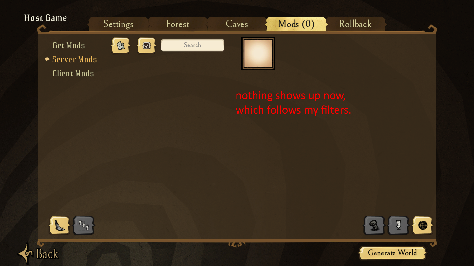 Mods List Within The Host Game Menu Does Not Respect Default Sorting Filters Until Manually