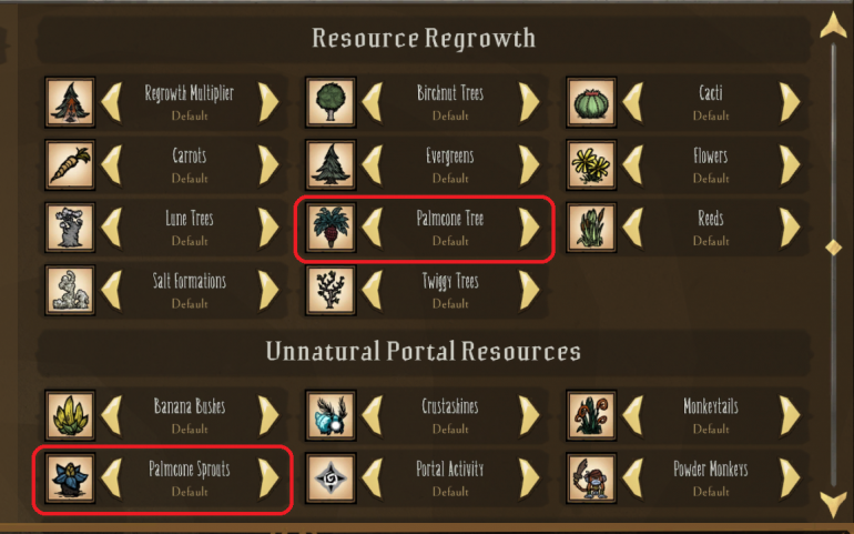 What is the function of world regrowth option of Palmcone Tree? - [Don ...