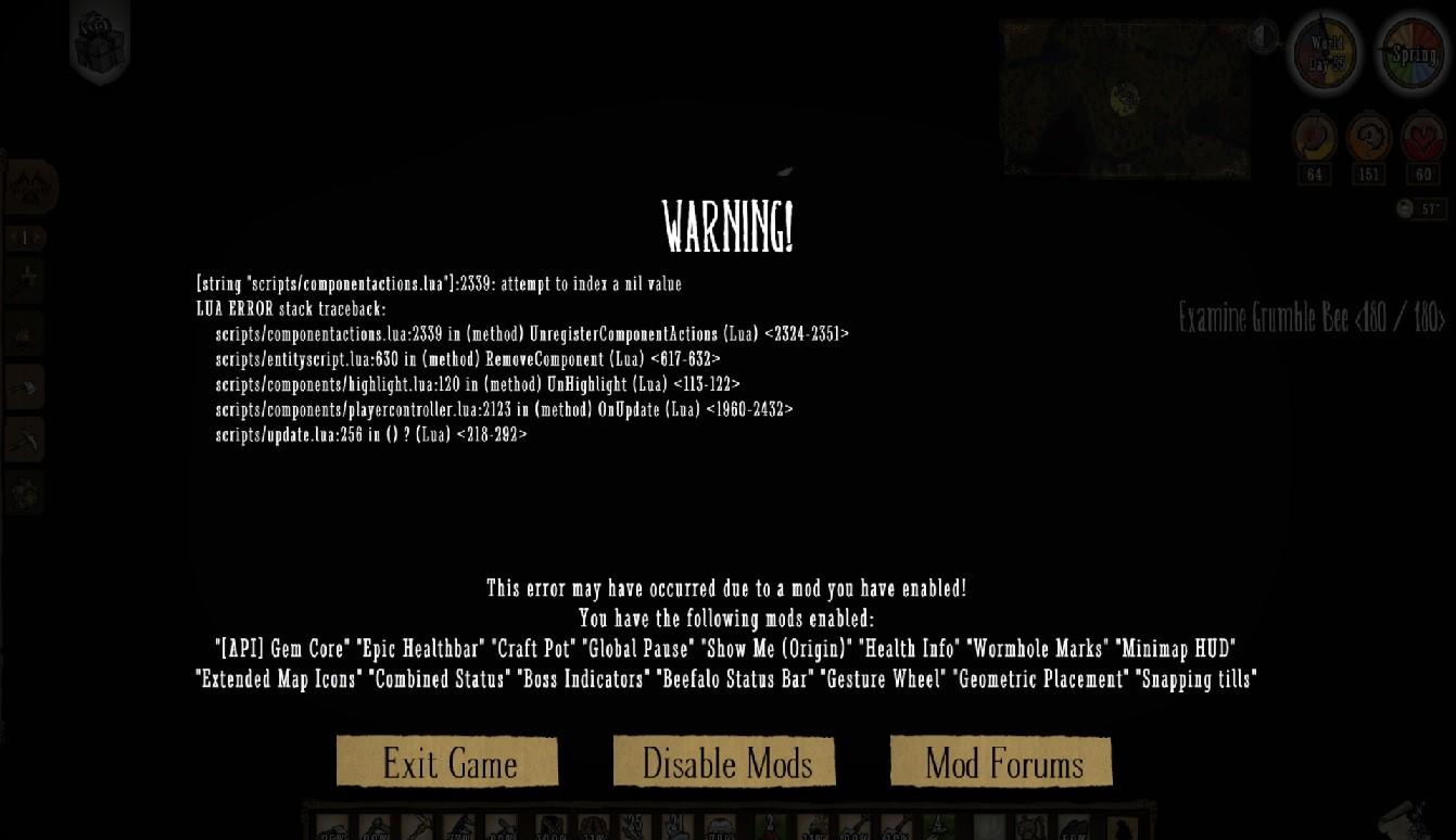 Could you please help scripts clash - [Don't Starve Together] Mods and ...