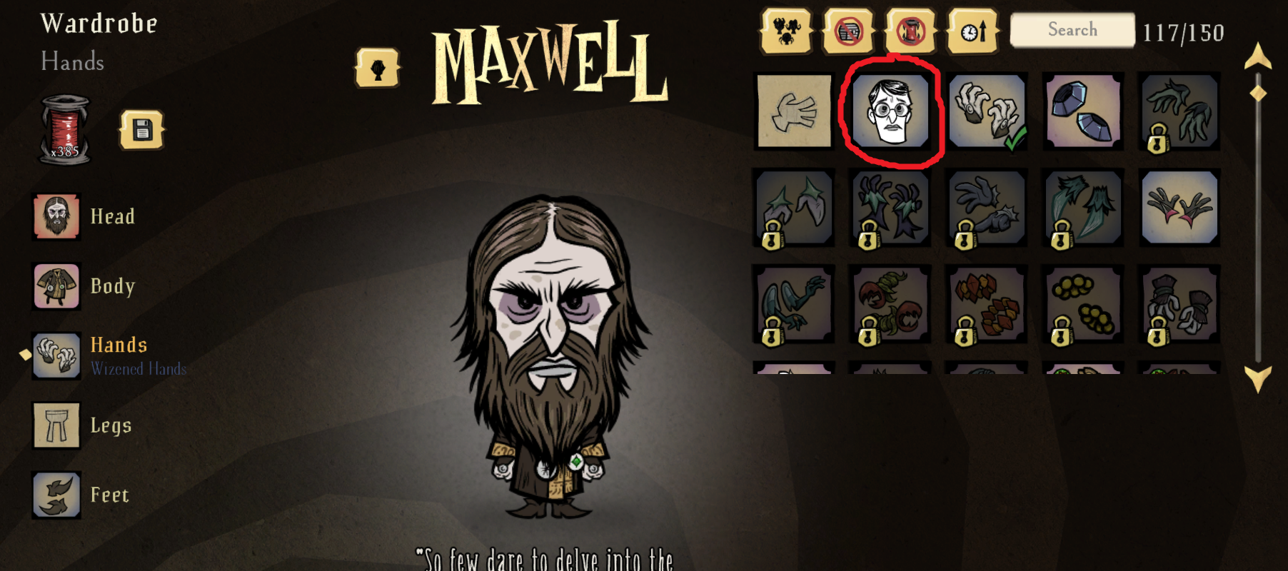 New Hotfix added a bugged Maxwell Head for a hand - Don't Starve ...