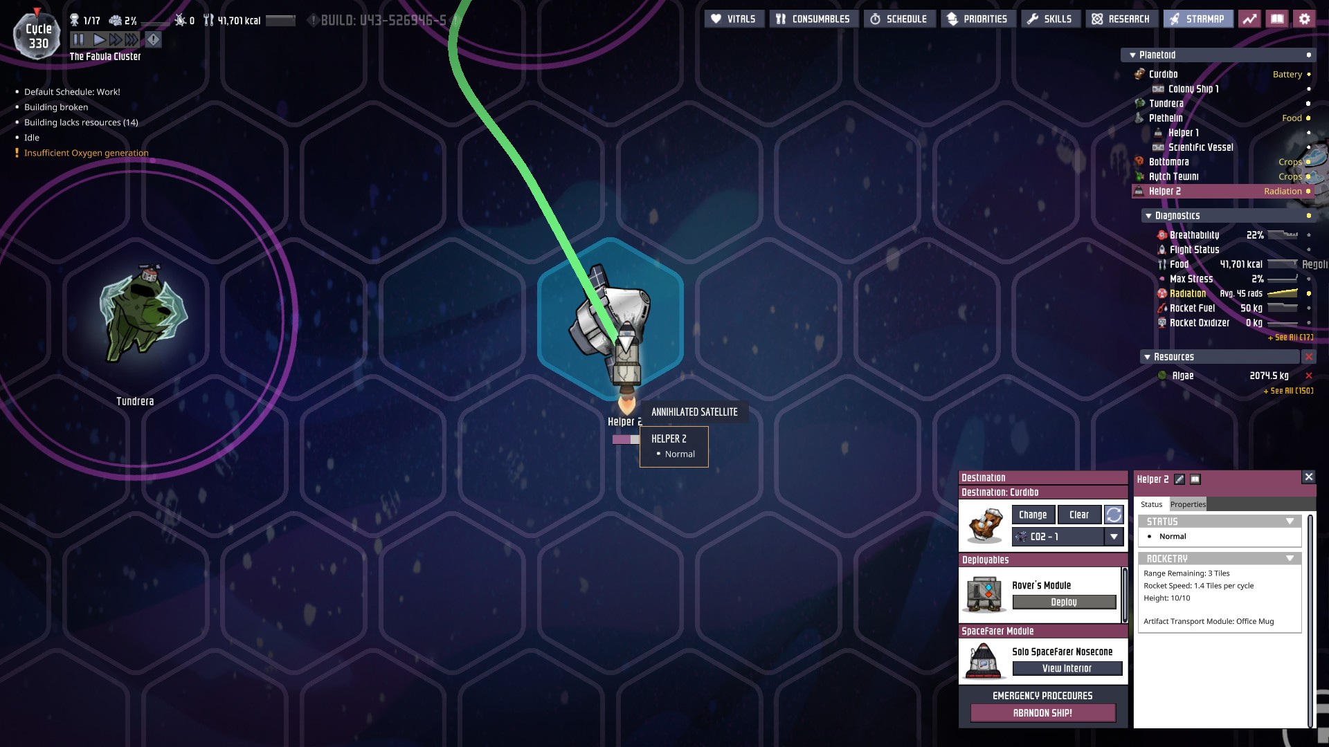 Planetoids getting discovered by themselves. - Oxygen Not Included: Spaced Out! - Klei ...