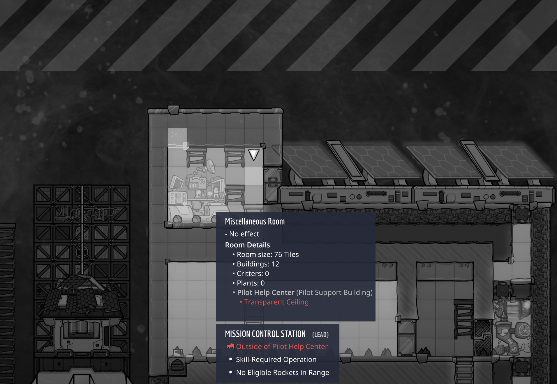 Transparent ceiling not recognized for Mission Control Station - Oxygen ...