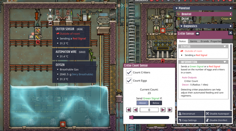 Critter Sensor "Outside of room" - anybody seen this or know how to fix ...