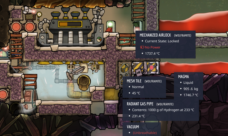 Why is heat leaking from my magma tank? - [Oxygen Not Included ...