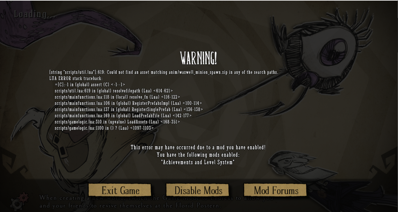 i need help plssss! - [Don't Starve Together] Mods and Tools - Klei Entertainment Forums