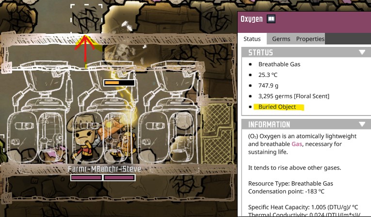 Buried object inside gas tile or solar panels - Oxygen Not Included ...