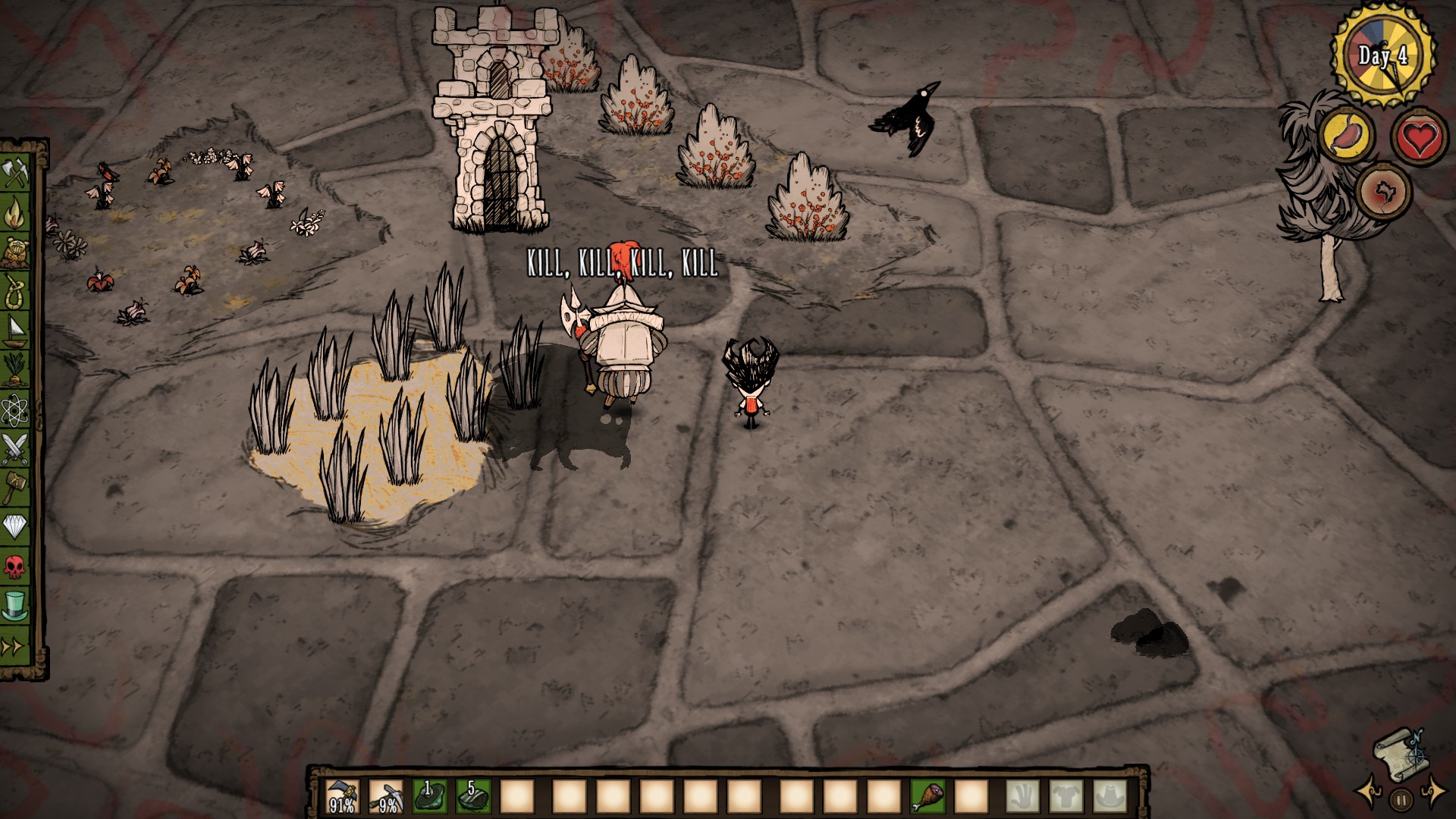 Pig Guards Freak out around Shadows - Don't Starve - Klei Entertainment ...