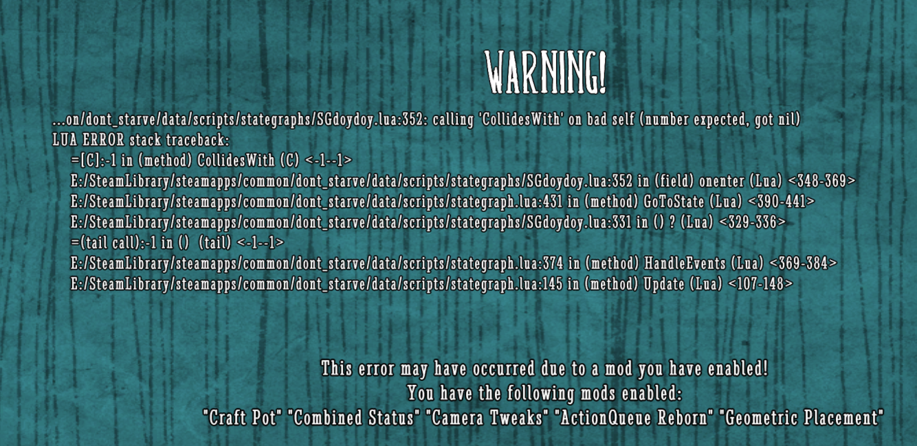 Game crashes when Doydoy try to mate on forest world - Don't Starve ...