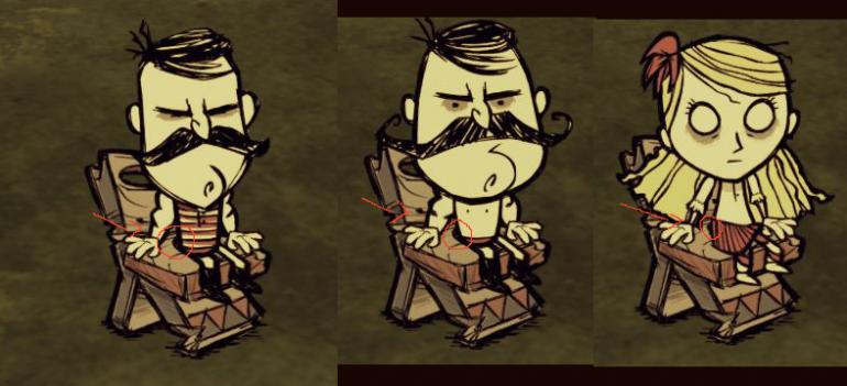 Certain character's legs stick out of their bodies when in the sitting ...