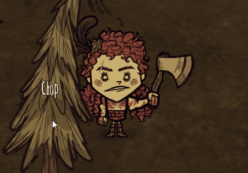 Eating/chopping/mining/picking up an item animation has pigtails ...