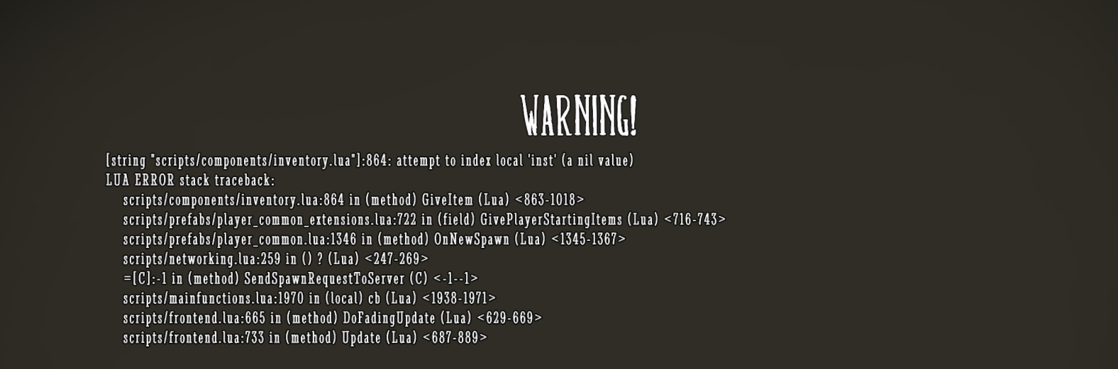 (SOLVED) Game not working with my custom item. - [Don't Starve Together ...