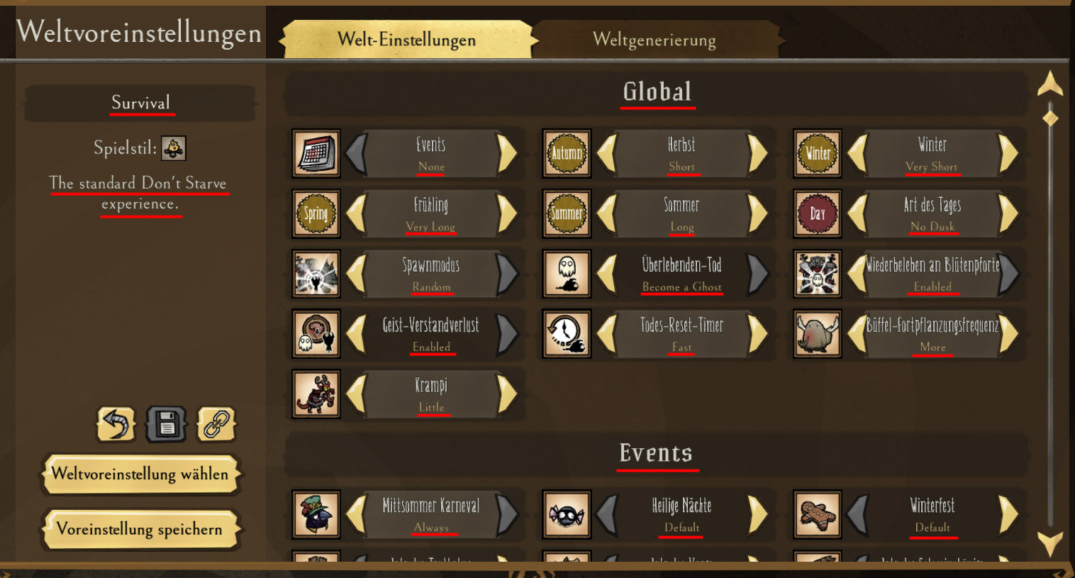 Some strings hardcoded (especially at world settings and in skill tree ...