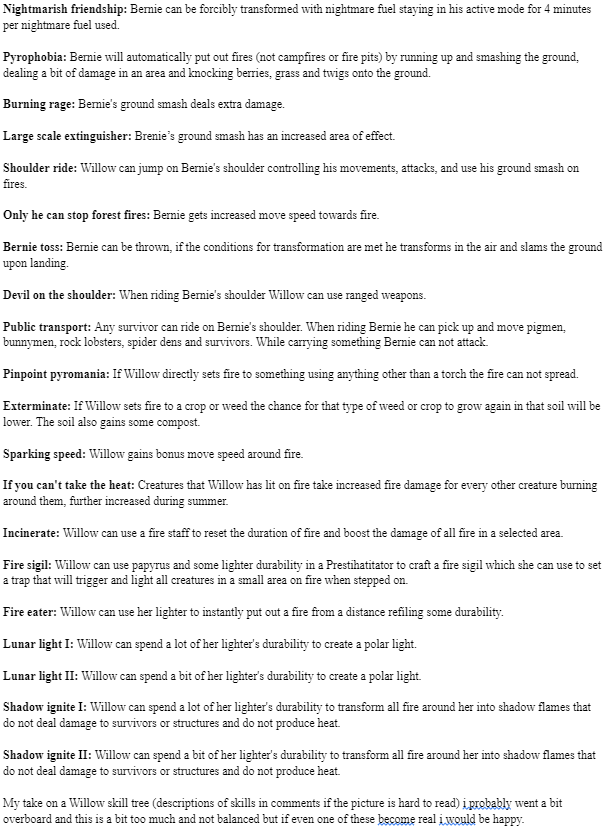 My ideas on skill trees for ALL the other survivors to come - [Don't ...