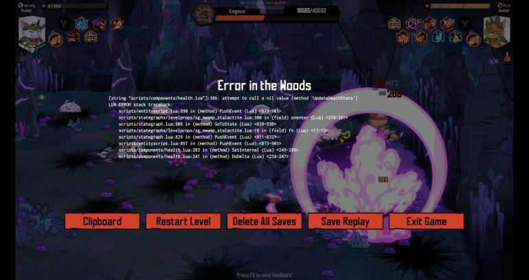 Crash during Enigmox fight - Rotwood - Playtest [ARCHIVE] - Klei ...