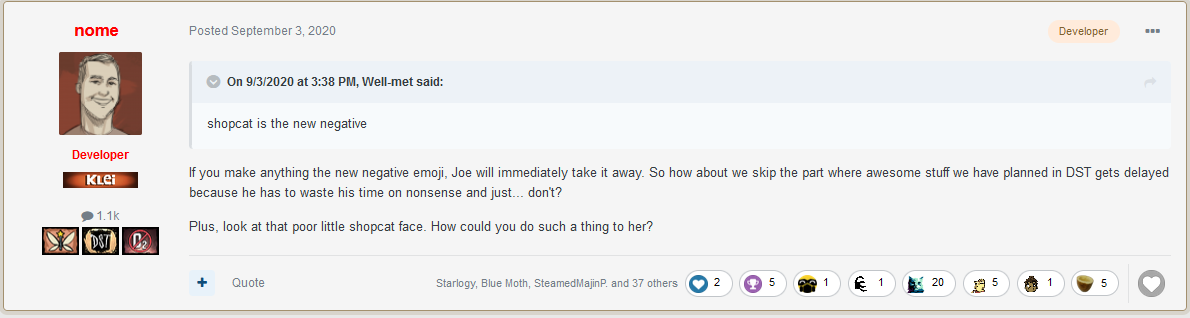 Reminder about ShopCat - Other Klei Services - Klei Entertainment Forums