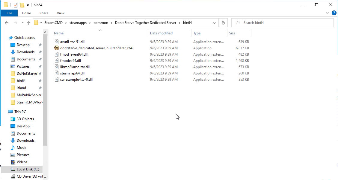 Dontstarve_Dedicated_Server_Nullrenderer_X64 Is Missing Steam DLLs ...