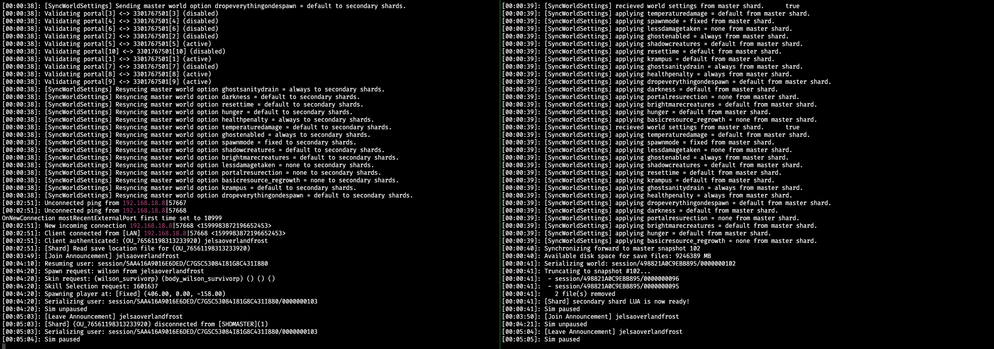 Question About Dedicated Server Under Lan Environment [dont Starve