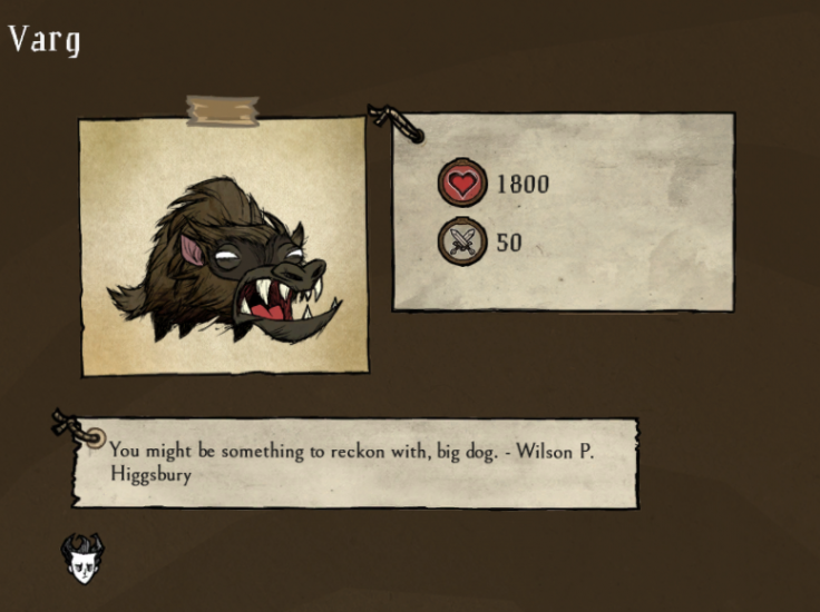 Wagstaff's Notes Lists Varg as Warg - Don't Starve Together: Beta ...