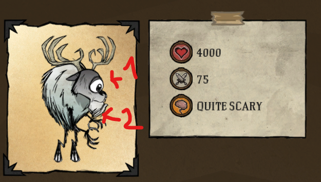 Wrong faces of the deerclops and him mutation on scrapbook - Don't ...