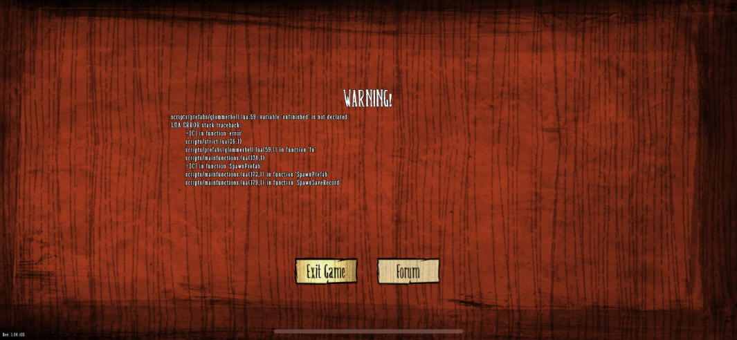Saved game crashes every time I try to load. - [Don't Starve: Pocket Edition] iOS / Android ...